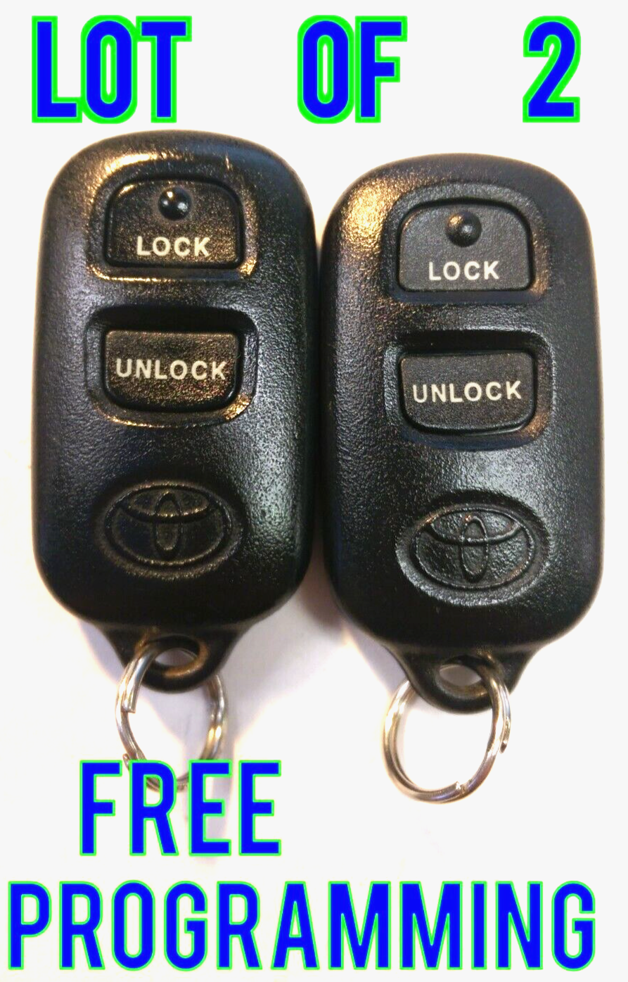 LOT OF 2 GENUINE OEM TOYOTA 2 BUTTON & PANIC KEYLESS REMOTE- 3 BUTTON ...