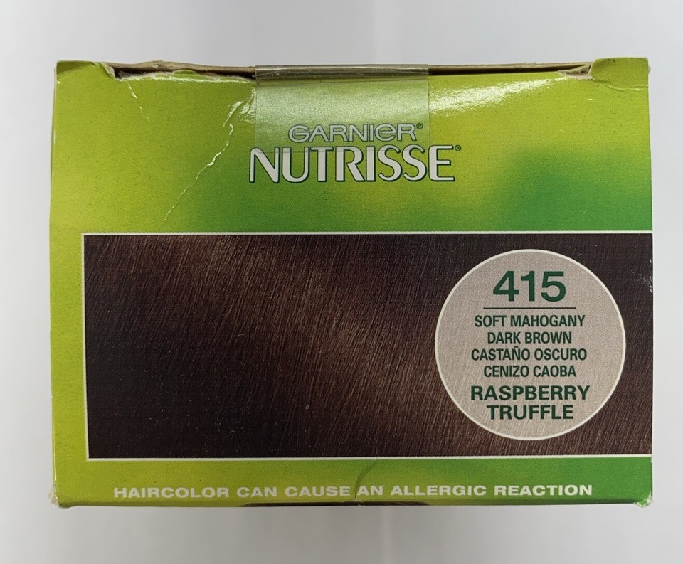 GARNIER NUTRISSE NOURISHING # 415 Soft Mahogany Dark Brown Hair Color ...