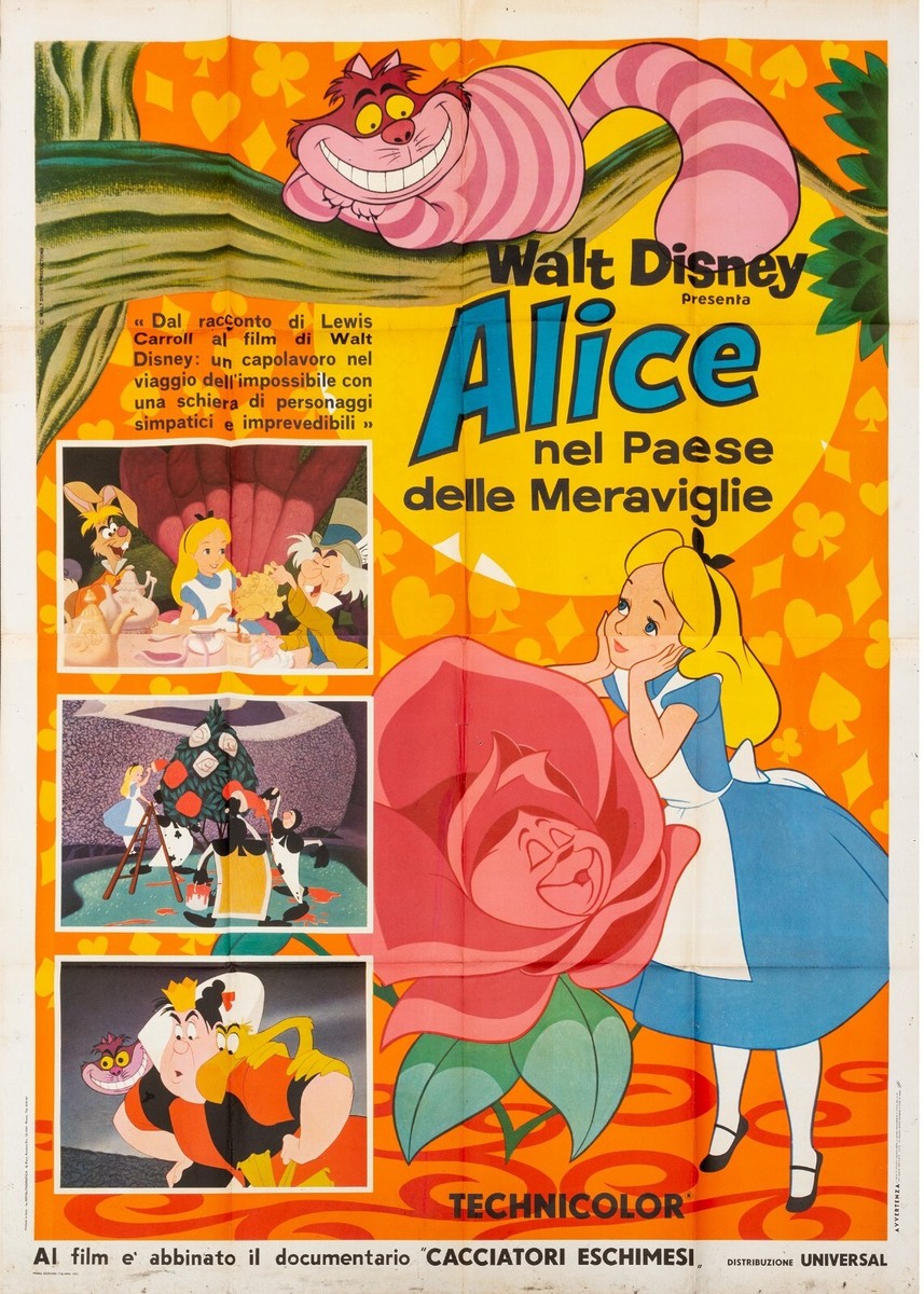 Manifesto Del Film Alice Nel Paese Delle Meraviglie 1951 Alice Nel