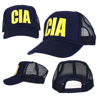 CIA Centeral Intelligence Agency Mesh Snap Back Navy Trucker Hat | eBay