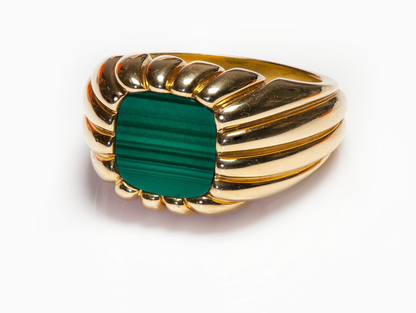 Men's Kurt Wayne 18K Gold Malachite Ring - Gem