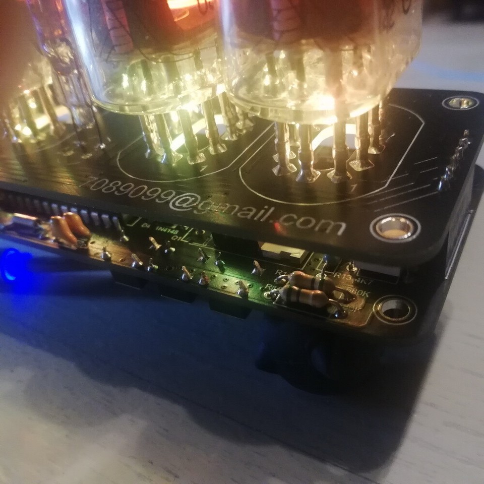 DIY KIT with tubes Nixie Clock 4x IN-12 + INS-1 RGB Backlight Alarm ...