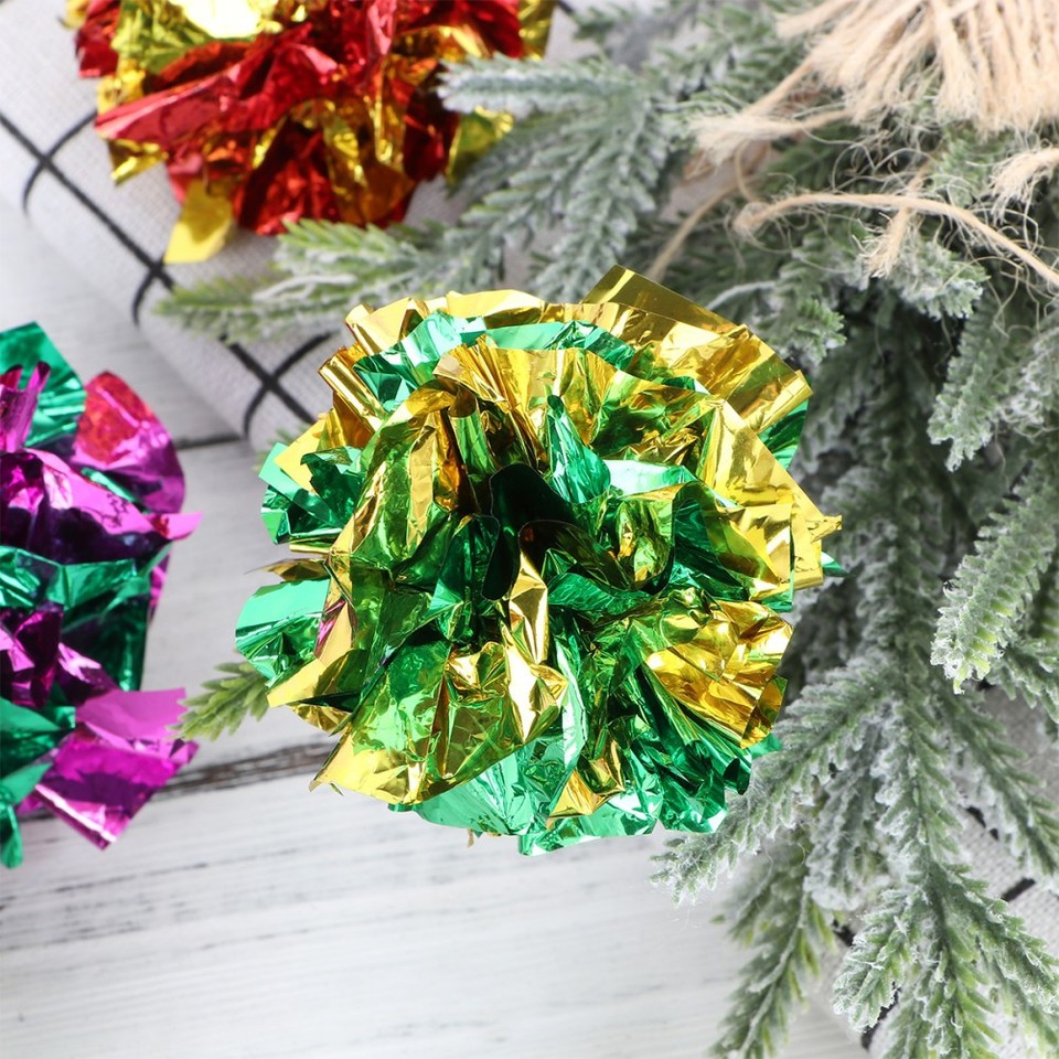 6pcs Mylar Crinkle Balls Cat Toys Best Interactive Crinkle Cat Toy ...
