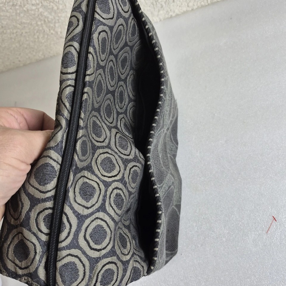 Maruca Handbag Tote Shoulder Bag Gray Textured Pattern Matching Pouch ...