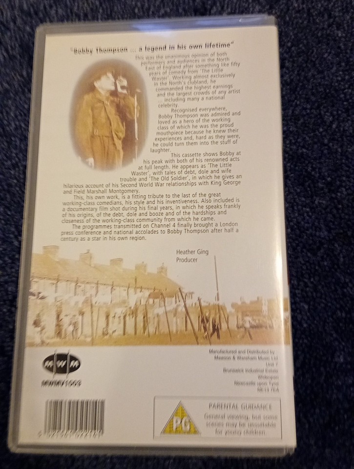 Bobby Thompson the Little Waster VHS Geordie Comedian Good Condition ...