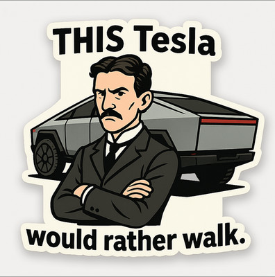 Nikola Tesla anti Musk funny waterproof sticker | eBay
