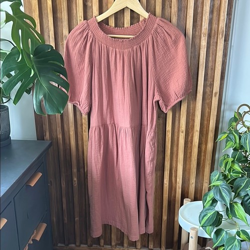 Target X Universal Thread 100% cotton Gauze Short Sleeve Smocked Shift ...