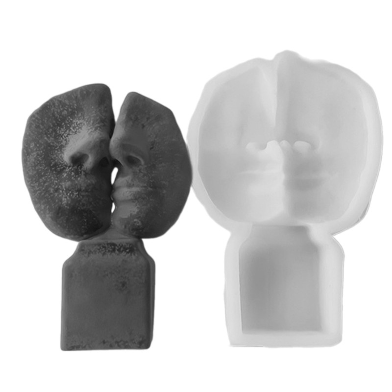 Silicone Mold Face Portraits Moulds Human Face Mold Lovers Kiss Moulds ...