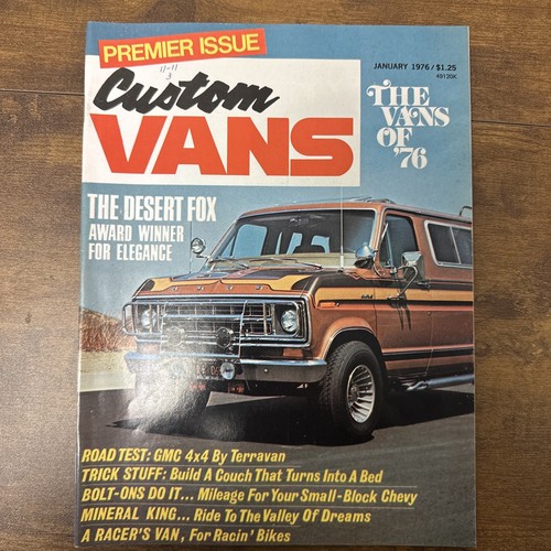 Vintage CUSTOM VANS Magazine JANUARY 1976 PREMIER ISSUE Great Condition ...