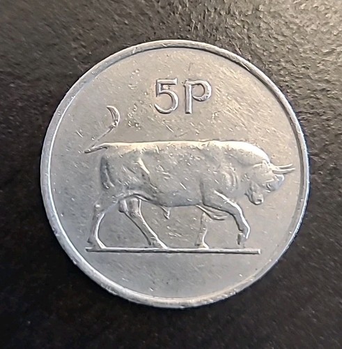 1971 Ireland Eire 5 Pence Coin, Bull & Irish Harp, 23.6 mm. WB | eBay