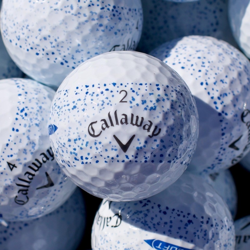 24 Callaway Supersoft Blue Splatter 360 Used Golf Balls 5A/4A - FREE ...