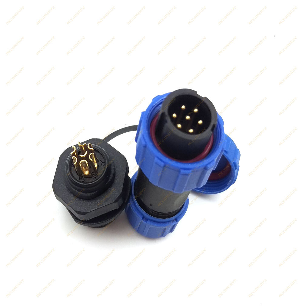 SP13 7 Pin Panel Mount Waterproof Plug Socket ,Electrical Wire Cable ...
