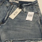 SL8 Women’s Short Shorts Light Denim Wash Distressed Frayed Edges Size ...