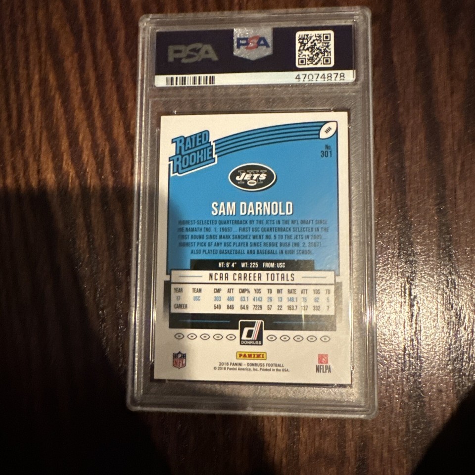 2018 Donruss Rated Rookie Sam Darnold Rookie Card PSA 9 | eBay