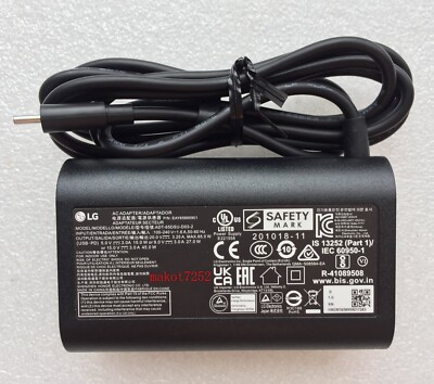 New Original LG 65W Charger gram 14T90Q-K.AA77A1/14T90Q-K.AAB9U1/14T90Q ...