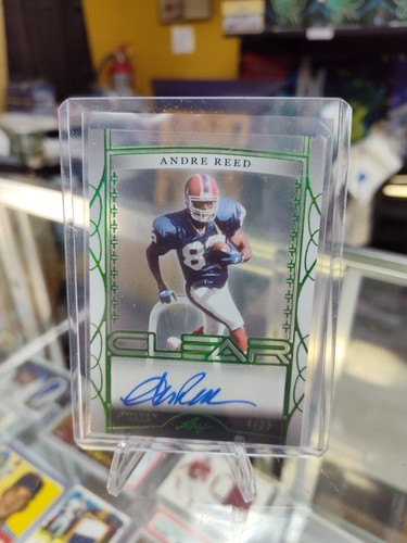 2022 Leaf Trinity Football - Green Clear Autograph /25 - Andre Reed ...