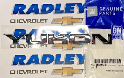 NEW GM OEM 07-18 YUKON FRONT DOOR- EMBLEM BADGE NAMEPLATE GMC 15825690 ...