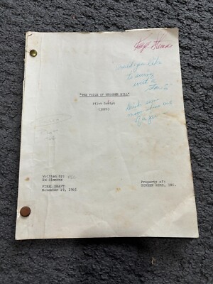 Singer Actress Kay Stevens Signed Script From Television Pilot Groober ...