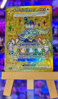 Terapagos ex 173 Gold Hyper Rare Stellar Crown Pokemon Card Near Mint ...