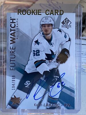 2016-17 UPPER DECK SP AUTHENTIC KEVIN LABANC FUTURE WATCH AUTO RC SP ...