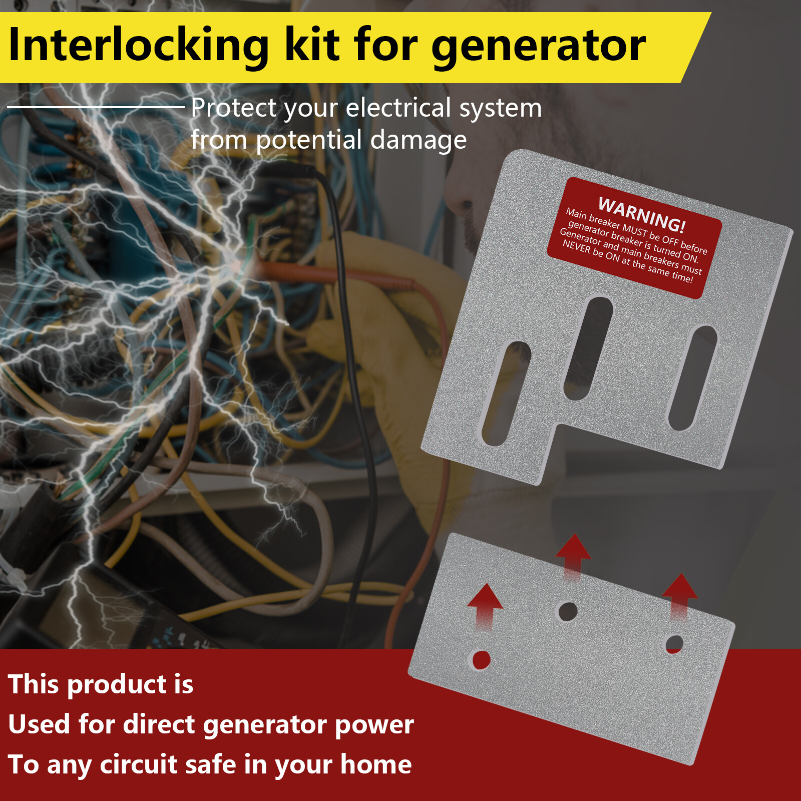 Generator Interlock Kit Compatible with QO Main Breaker Interlock Kit ...