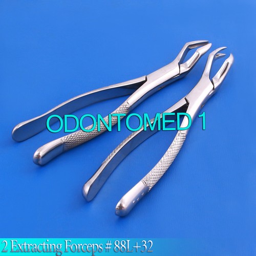 2 Extracting Forceps #88L+32 Dental Surgical Instruments | eBay