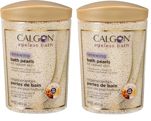2 pk Calgon Ageless Bath Series Renewing Pearls For Radiant Skin, 16 ...