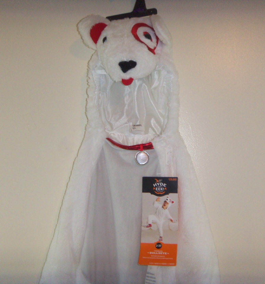 TODDLER HYDE & EEK TARGET BULLSEYE DOG HALLOWEEN COSTUME JUMPSUIT SIZE ...