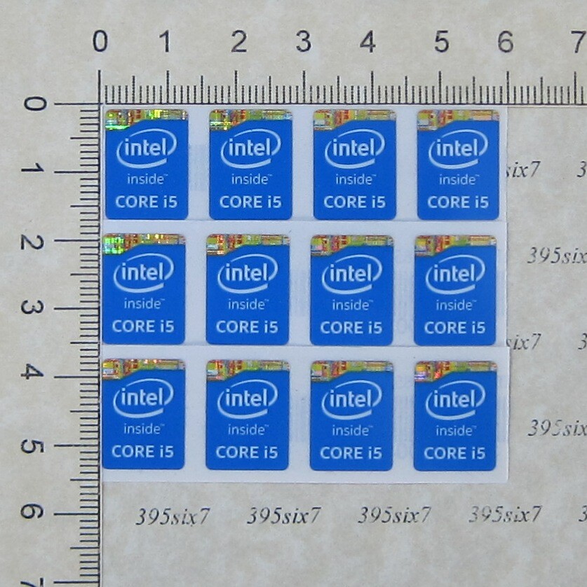 Laptop PC Processor Sticker (1st 3rd 4th 6th 7th 8th 9th 10th Gen) x 12 ...