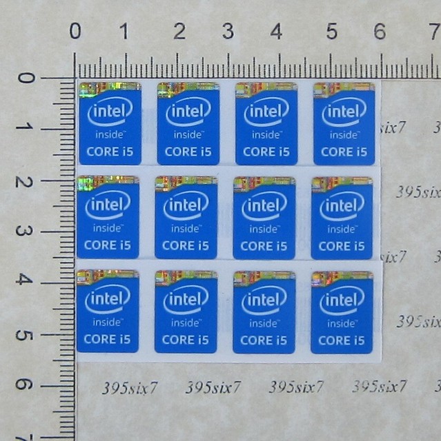 intel Core i5 Sticker (1st 3rd 4th 6th 7th 8th 9th 10th Gen) Sticker x ...