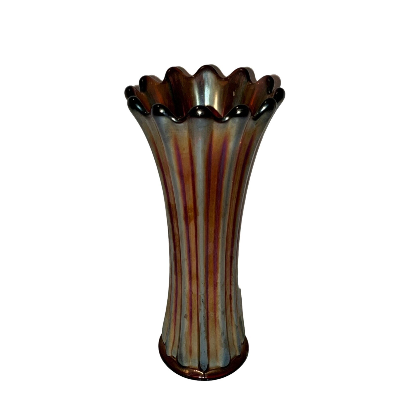 Antique Westmoreland Amethyst Carnival Glass Corinth Vase 9 1/4" | eBay