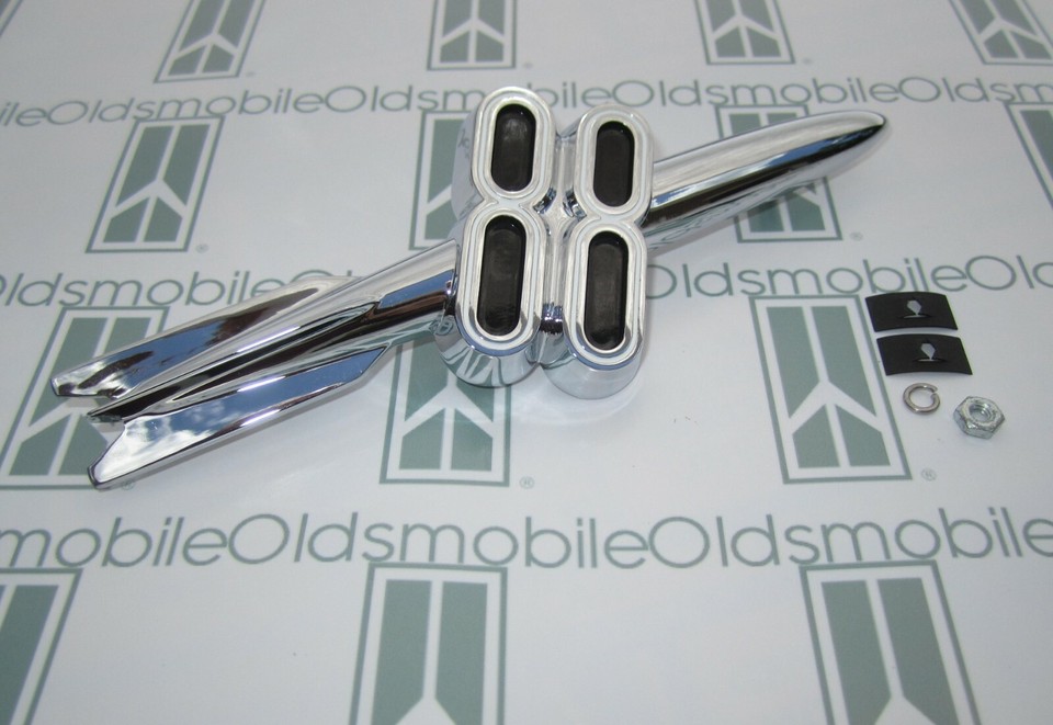 1951-1953 Oldsmobile 88 & Super 88 Trunk Rocket Emblem w/ Mounting ...
