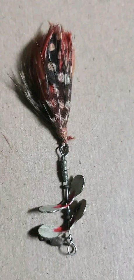 Pflueger Tandem Red/Black/White spinner Nice Condition! | eBay