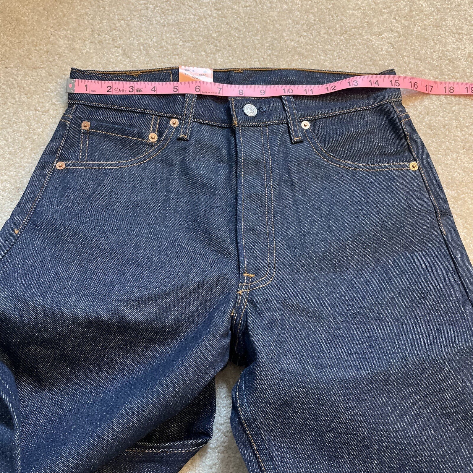 NEW VINTAGE Levis 501 XX Jeans Mens 30x34 Denim Dark Button Fly Mexico ...