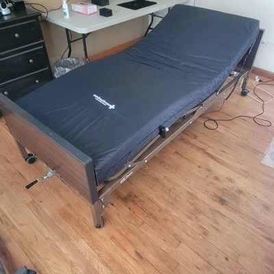 Drive Medical Semi Electric Ultra Light Plus Hospital Bed, Brown, 36 ...