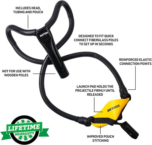 Notch Set1027D Big Shot Throw Line Launcher Standard Kit, Black/Yellow ...