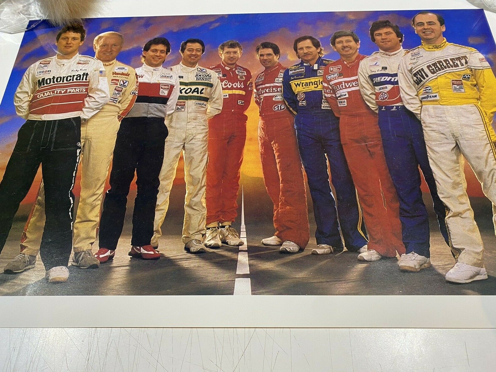 Vintage NASCAR Drivers Poster 1983 Earnhadt/Gant/Bonnett/Yarborough ...
