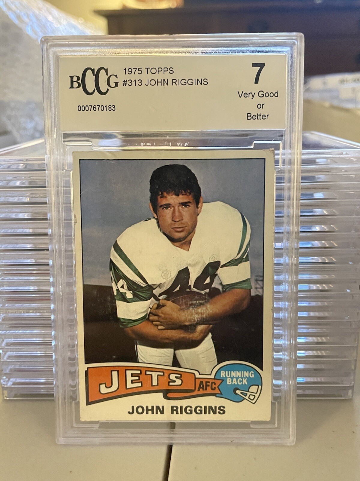 JOHN RIGGINS 1975 TOPPS FOOTBALL #305 JETS BCCG 7 HOF 2158 | eBay
