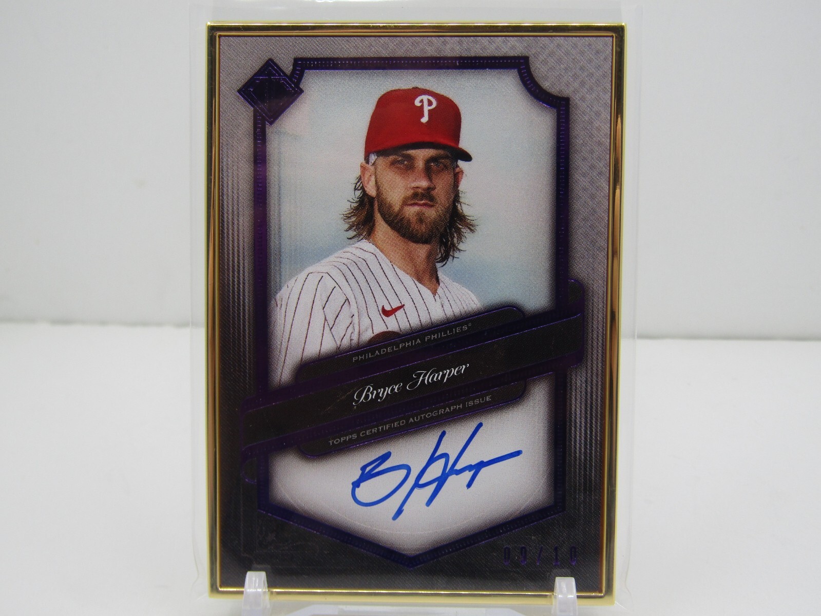 BRYCE HARPER 2021 TOPPS TRANSCENDENT GOLD FRAMED AUTOGRAPH! #09/10 ...