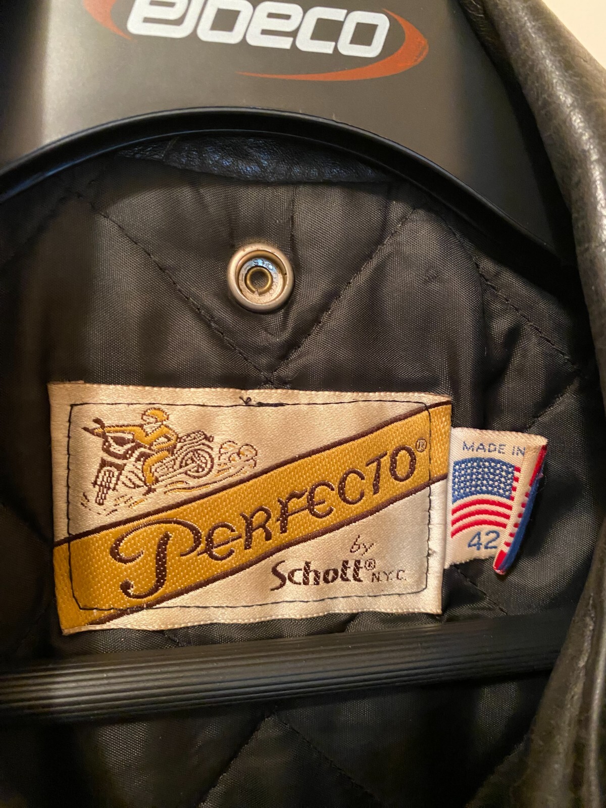 Schott Perfecto 618 Leather Motorcycle Jacket Size 42 - Gem