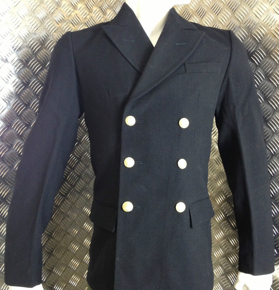 RN Naval Jacket Class I & III Double-breasted British Royal Navy Anchor ...