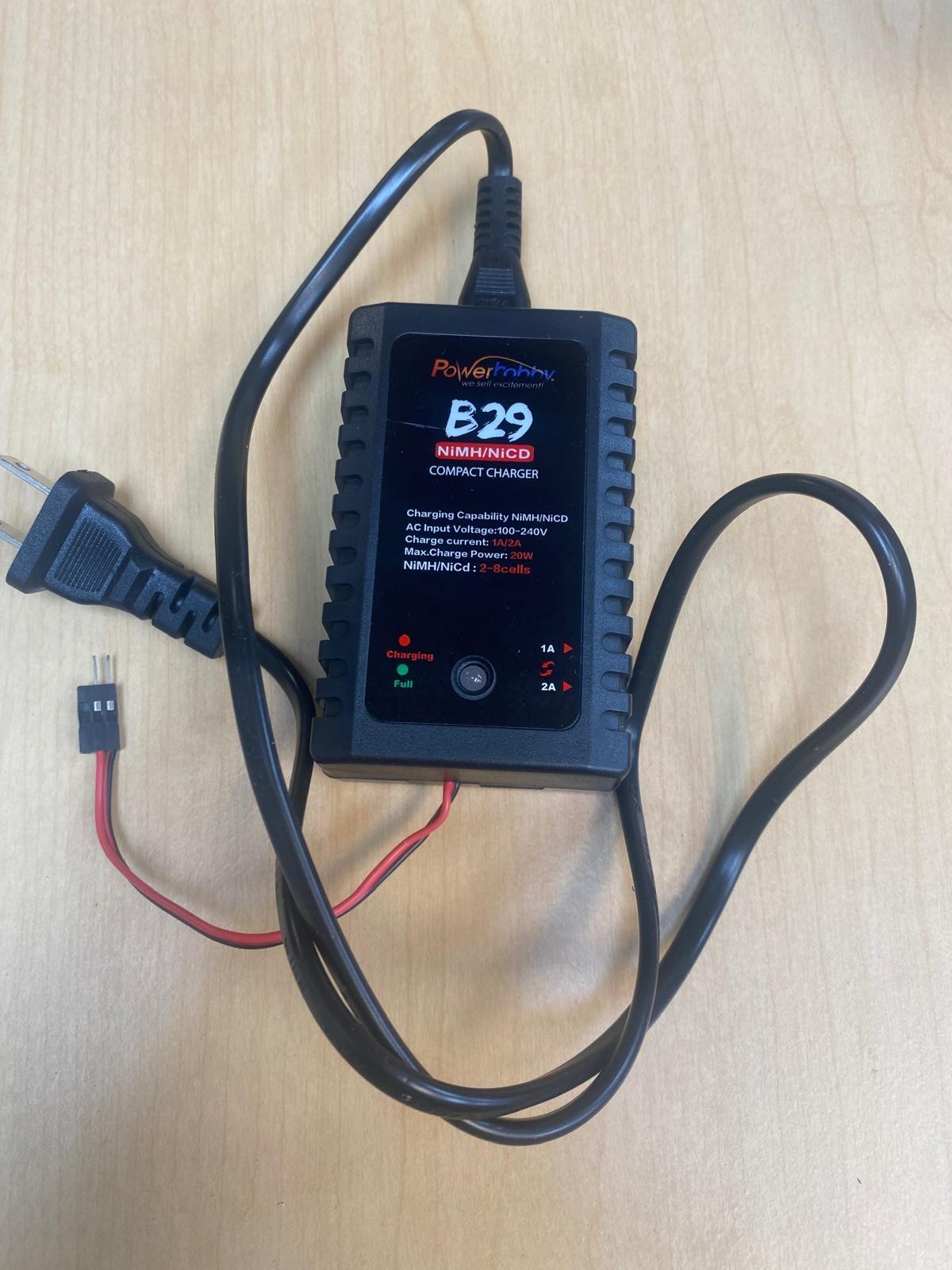 OPEN - Powerhobby B29 Fast Peak NiMH NiCD AC Charger for 6V RX Flat ...