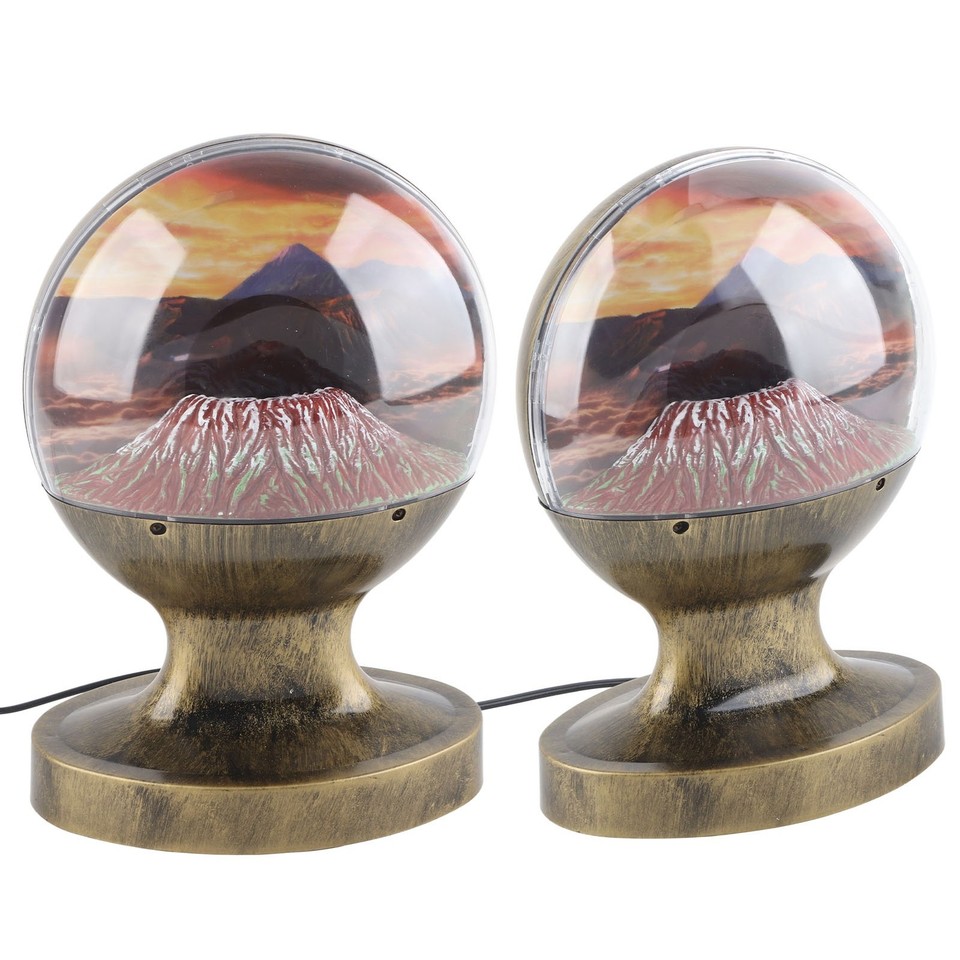 Volcano Landscape Lamp Retro Clear Surface Texture Volcano Lava Lamp ...