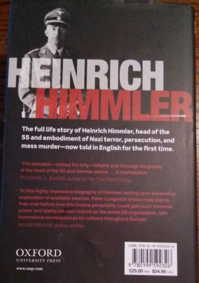 Heinrich Himmler by Peter Longerich (2012, Hardcover) | eBay UK