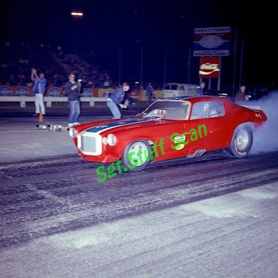 1971 Drag racing color 120mm photo negative Jungle Jim Liberman Camaro ...