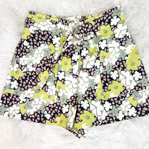 TED BAKER LONDON IRIIT KENSINGTON LAVENDER GREEN FLORAL BELTED SHORTS ...