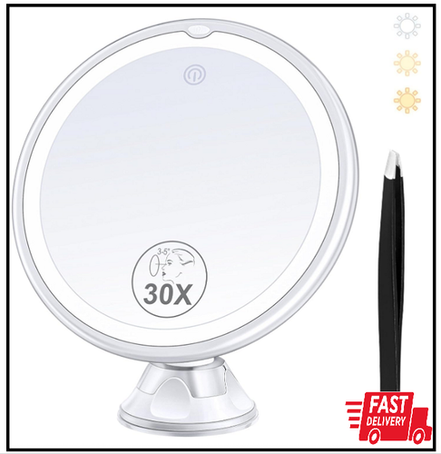 Magnifying Mirror with Light 30X, Lighted Makeup Mirror 30X for ...