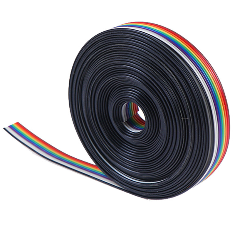 5 meters/lot Ribbon Cable 10 WAY Flat Cable Color Rainbow Ribbon Cable ...
