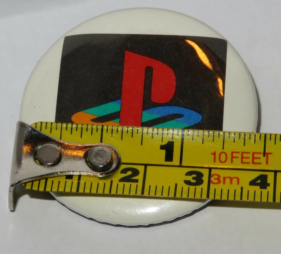 1.5" 90s SONY PLAYSTATION CONSOLE LOGO PS1 ORIGINAL PSX PROMO BADGE ...
