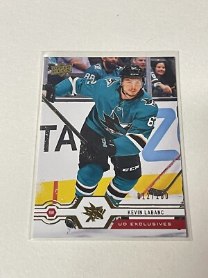 2019-20 Upper Deck Exclusives #414 Kevin Labanc /100 **016869 | eBay